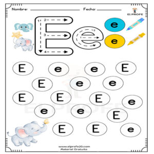 Actividades con la vocal e