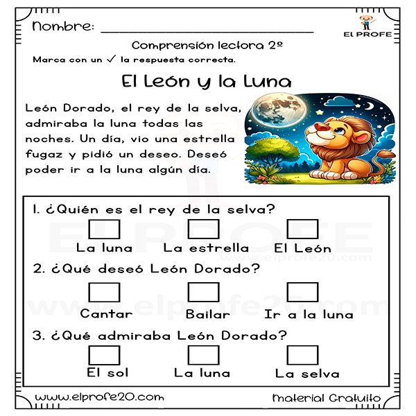 Lectura Imprimible Para Segundo Grado Comprension Lectora 2° Grado