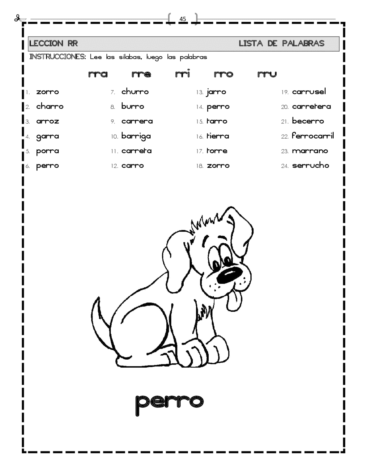 Cuadernillo de palabras y oraciones para aprender a leer