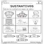 Fichas para trabajar los sustantivos primaria