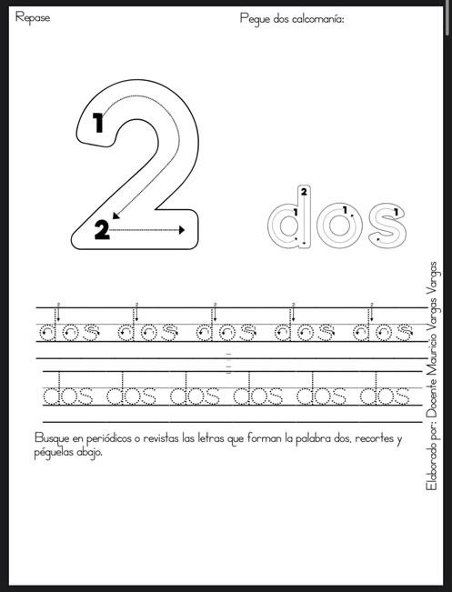 Cuadernillo los números del 1 al 10 gratis