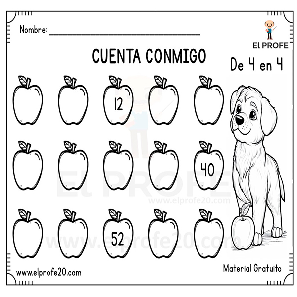 Fichas de Conteo Progresivo de 2 en 2, 3 en 3, hasta el Infinito