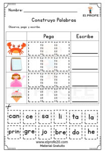 Cuadernillo construyo palabras