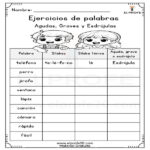 Ejercicios de palabras agudas, graves y esdrújulas