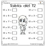 Tabla del 12 | Elprofe20.com