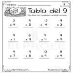 Tabla del 9 | Elprofe20.com