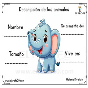 Fichas para trabajar la descripción de los animales
