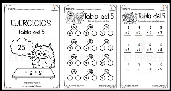 Tabla Del 5 Aprendela Facil Con Fichas Y Ejercicios En Pdf Gratis ... Tabla Del 5 Aprendela Facil Con Fichas Y Ejercicios En Pdf Gratis ...