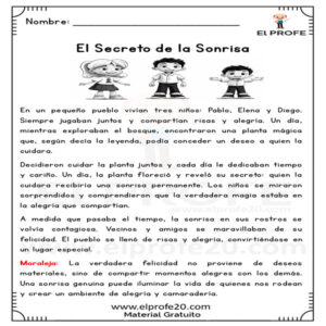 Cuadernillo de fábulas para practicar la lectura