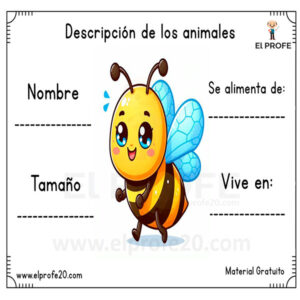 Fichas para trabajar la descripción de los animales