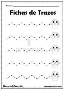 Fichas de trazos para inicial gratis