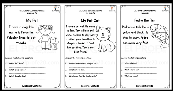 Fichas De Lecturas Comprensivas En Inglés Primaria