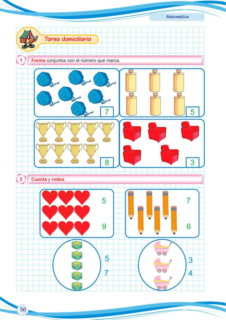 Cuaderno de matemática para primer grado
