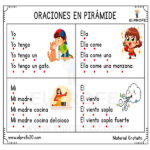 Oraciones en pirámide para fluidez lectora