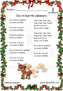 Villancicos navideños para imprimir